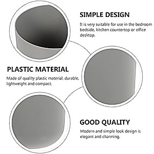 Healifty Binfor Gray Bin: Simple Multipurpose Plastic Multi-Function Table Narrow or Pen Holder Desktop Lid for Car Bin Room Bathroom Bedroom, Bathroom, Desktop: Liter Clean Living Without