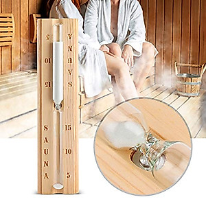 Horticulture Garden Entertainment, 15 Minutes Sand Timer Countdown Clock Accessory for Sauna Spa Room Wooden Sauna Hourglass for Sauna Spa Room