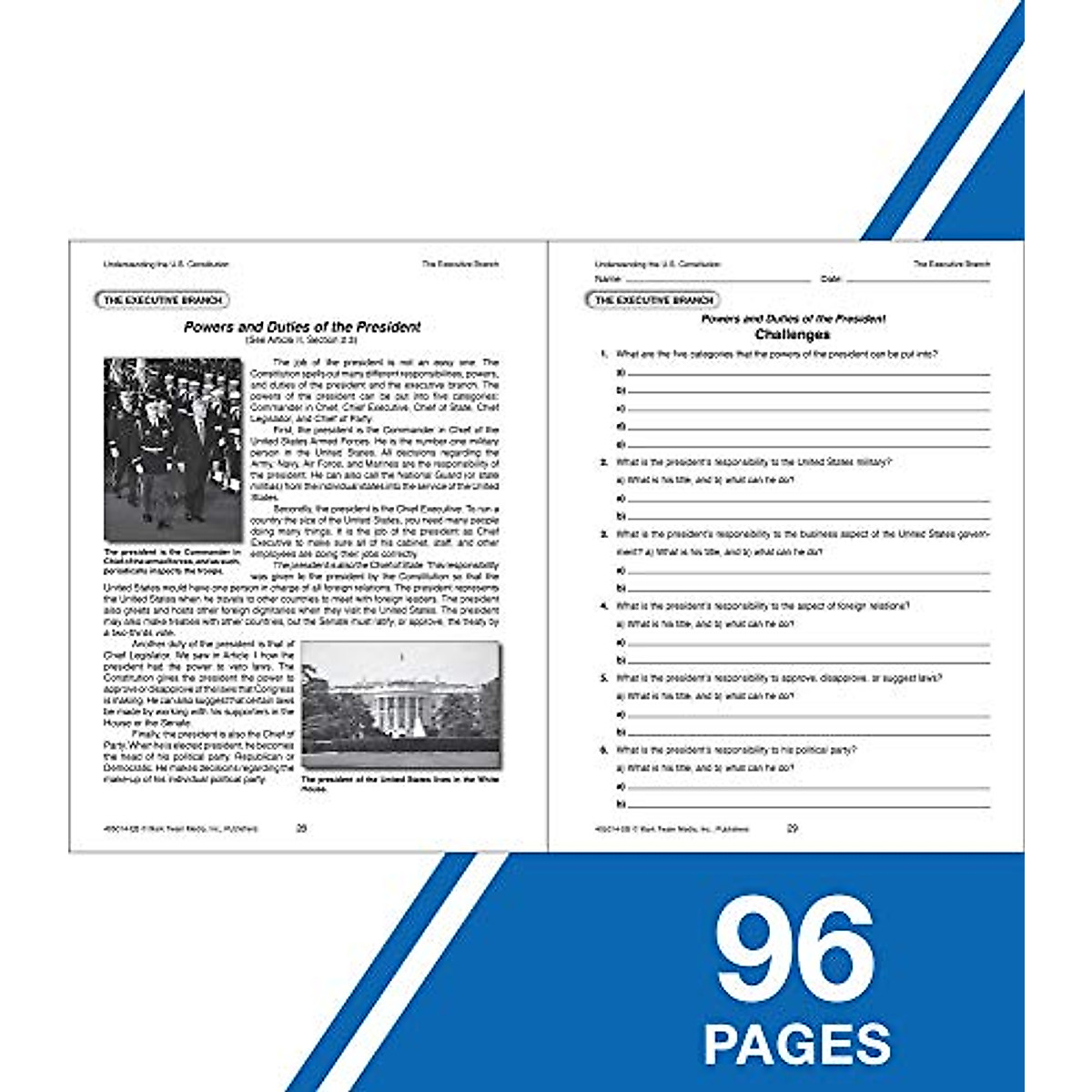 Mark Twain Understanding the US Constitution Workbook, Middle School History, Social Studies, American Civics and Government, Constitution of the United States, Classroom or Homeschool Curriculum