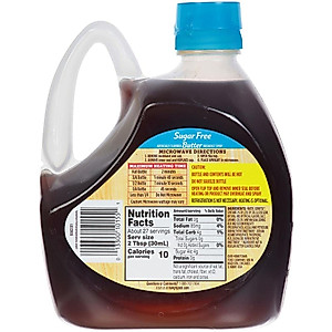 Hungry Jack Zero Sugar Butter Flavored Syrup, 27.6 Ounce (Pack of 2) with By The Cup Spatula Knife