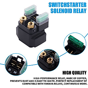 JINGKE Left Handlebar Control Engine Start Run Off Headlight Switch and SwitchStarter Solenoid Relay for Yamaha ig Bear 250 400 Bruin 250 350 Grizzly 350 400 660 Kodiak 400 450 Raptor 350 660