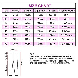 Witwot Girls Winter Pants Kids Toddler Fleece Lined Leggings 9-10 Years Navy