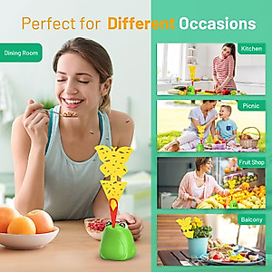 Fruit Fly Traps for Indoors and Outdoors:UWANTME Fruit Fly Killer with 12 Fruit Fly Sticky Traps, Easy to Use and Safe Food-Based Gnat Trap Reusable,2 Pack