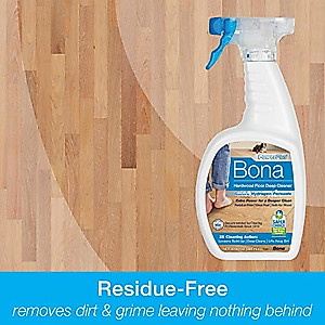 Bona PowerPlus Hardwood Floor Deep Cleaner Spray - 32 fl oz - Refillable - Oxygenated Formula and Residue-Free Floor Cleaning Solution - for Wood Floors