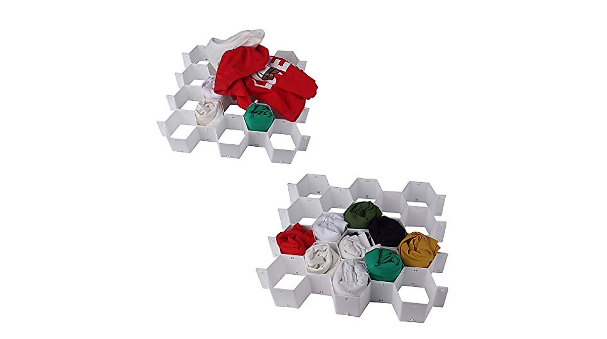 JIAKAI Honeycomb Drawer Organizer - 16 pcs Storage Solution