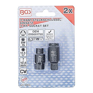 BGS 8953 | Sockets for Bosch Injection Pumps | 3-pt | 7/12.6 mm