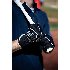 Rawlings | WORKHORSE Baseball Batting Gloves | Compression Strap | Adult XX-Large | Black