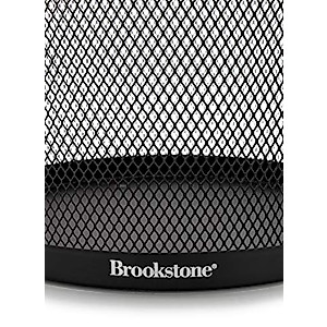Brookstone [3 Pack Metallic Mesh Wastebasket for Office & Home, Open Top, Under Desk Trash Can, Lightweight & Sturdy Recycling Bin