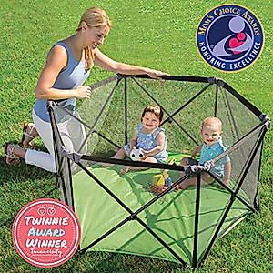 Summer Pop ‘n Play Portable Playard, Green - Lightweight Play Pen for Indoor and Outdoor Use - Portable Playard with Fast, Easy and Compact Fold
