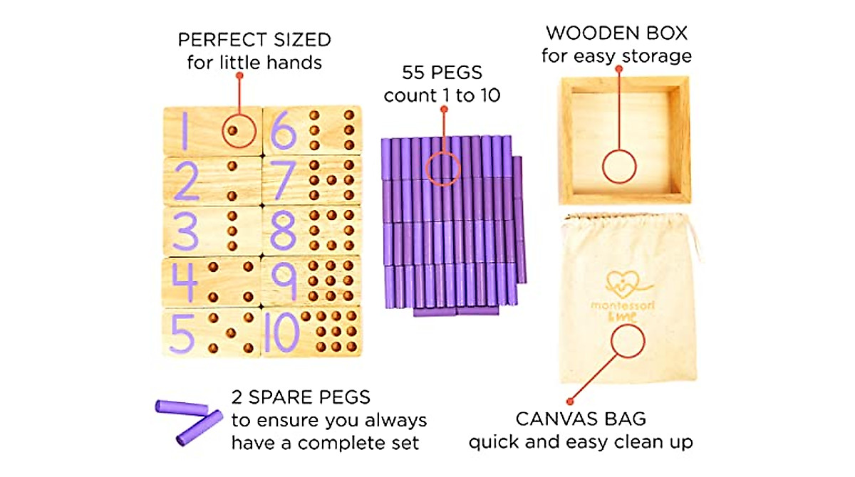 Montessori Counting Peg Board - Fun Learning for Kids