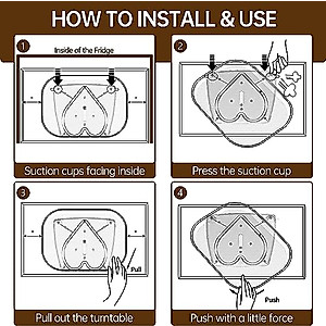 Square Lazy Susan for Refrigerator, Lazy Susan Turntable Organizer for Refrigerator, Countertop Condiment Storage Rack, Household Rotating Storage Rack for Kitchen. (13.8 X 10.2 in)