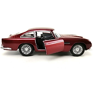 Sport Racing Classic Model Car Die-Cast 1:38 1963 Aston Martin DB5 Red Color Toy Collection Pull Back Open Door Hobby Collectible , unisex
