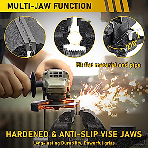 Bench Vise, 4-1/2" Heavy Duty Bench Vice, Vice for Workbench - Multi-jaw with Swivel Base - Table Vise with Anvil, Forged Steel Bench Pipe Home Vise for Woodworking,Home Workshop and DIY Jobs