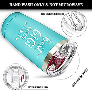 Fufandi Best Gigi Ever - Gigi Gifts for Grandma - Funny Christmas Gifts for New Grandma, Nana, Soon To Be Gigi, World's Best Gigi Tumbler Cup (20oz, Mint)