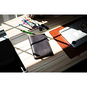 OleksynPrannyk Leather Journal Leuchtturm1917 Medium A5 (5.75"x8.25") Softcover Notebook Travel Journal Cover Distressed Leather Refillable Writing Diary with Elastic Closure (Brown Nut Case)