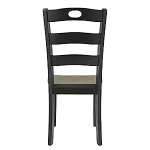 Signature Design by Ashley Froshburg Rustic Farmhouse Ladderback Dining Chair, 2 Count, Dark Brown