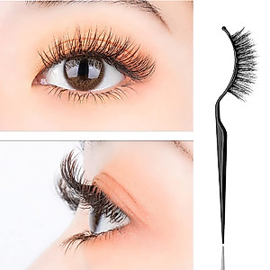 12 Pcs False Eyelashes Display Stick Eyelashes Applicator Tool 3D Eyelash Extensions Style Try on Sticks Planting Grafted Eye Lashes Applicator ​(Black, Transparent）