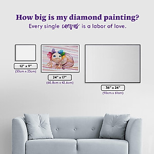 DIAMOND ART CLUB Pinkie Pie Round with 62 Colors Including 5 ABs 32,984 24" x 17" (60.8cm x 42.6cm)