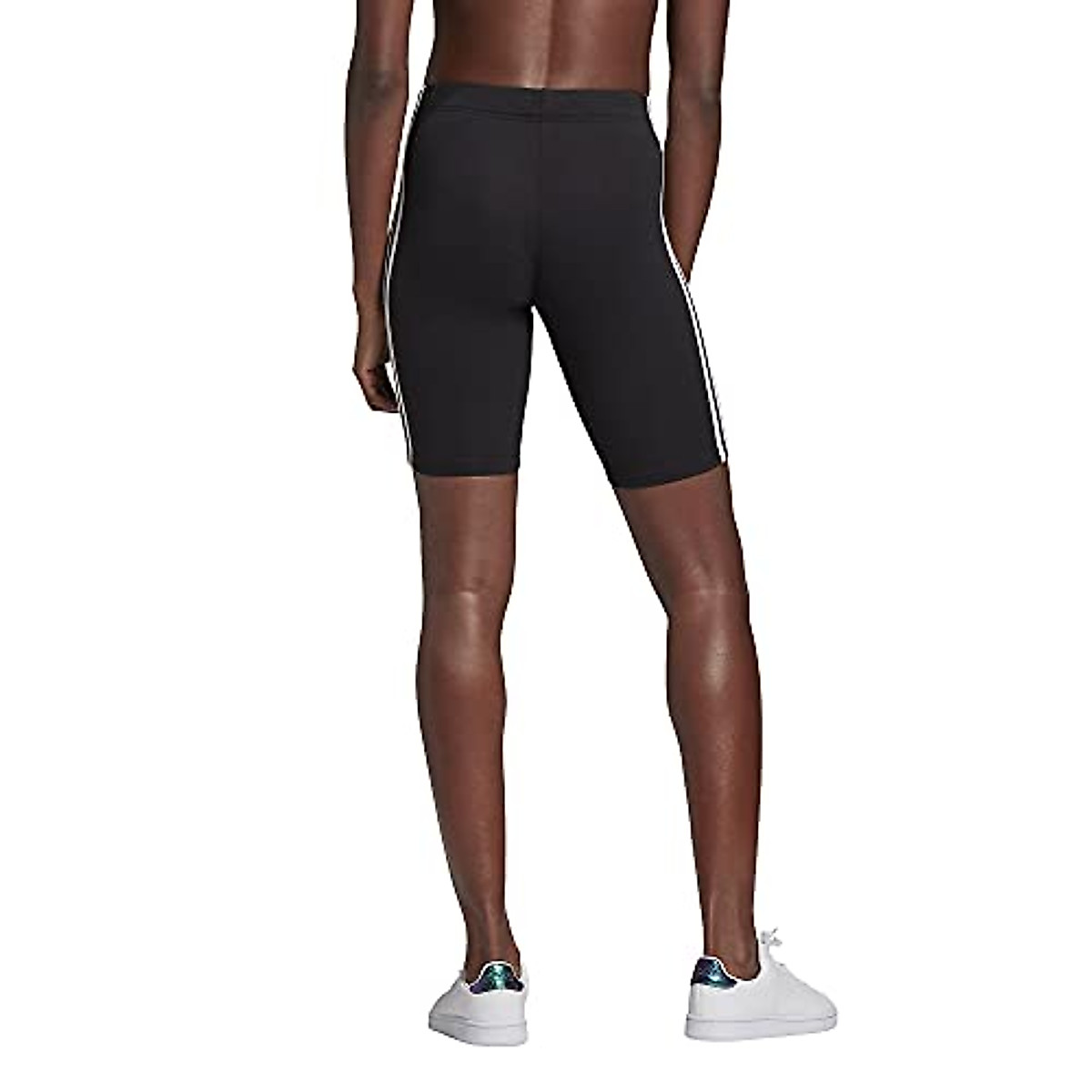 adidas womens Essentials 3-stripes Bike Shorts Tights, Black/White, X-Small US