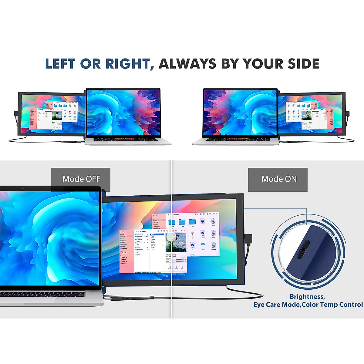 Mobile Pixel Duex Lite 12.5" Full HD USB Mobile Monitor Navy 101-1005P05 , (Renewed)