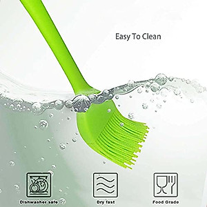 IAZBYCXO,Basting Brushes Silicone Heat Resistant Pastry Brushes Spread Oil Butter Sauce Marinades for BBQ Grill Barbecue Baking Kitchen Cooking BPA Free Dishwasher Safe,3 Colors With 2 Brush Sizes