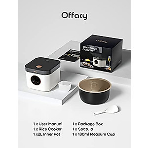 Rice Cooker, Mini Rice Cooker with Keep Warm, 3 Cups (Uncooked), Smart Fuzzy Logic, 24-H Delay Timer, Nonstick Inner Pot, for Soft White Rice, Brown Rice, Sushi, Porridge (Small)