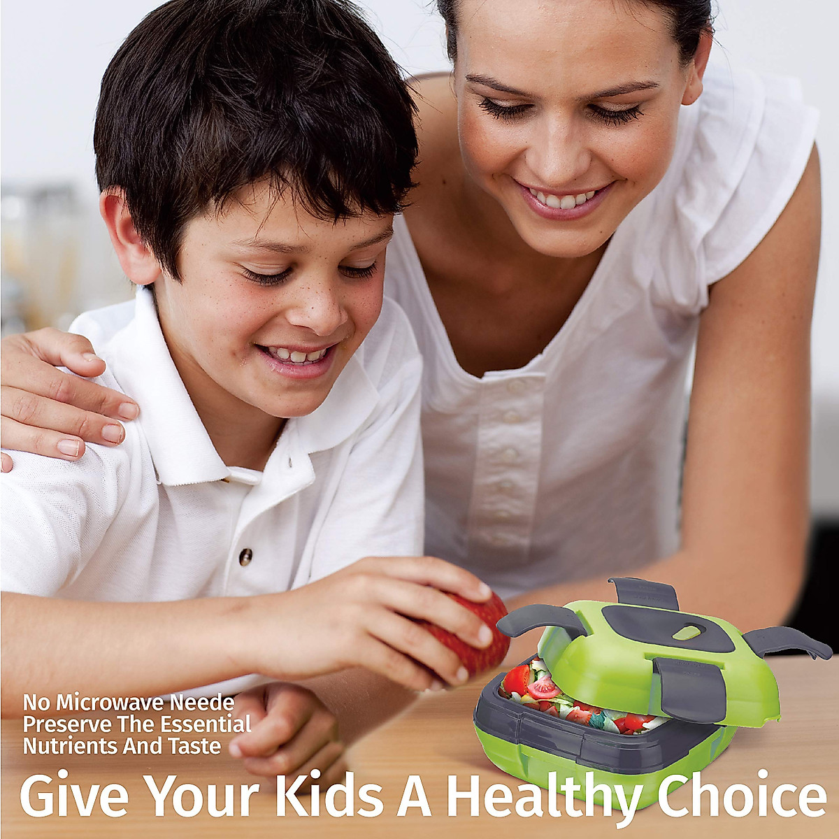 Lunch Box ~ Pinnacle Insulated Leak Proof Lunch Box for Adults and Kids - Thermal Lunch Container With NEW Heat Release Valve 16 oz ~Set of 2~ Blue-Green