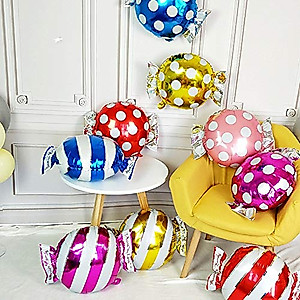 6 Pcs Foil Balloon Kids Cartoon Ice Cream Donut Candy Shaped Foil Mylar Balloons Birthday Party Decoration Cake Shop Inflatable Balloon for Birthday Baby Shower Party Decorations Supplies