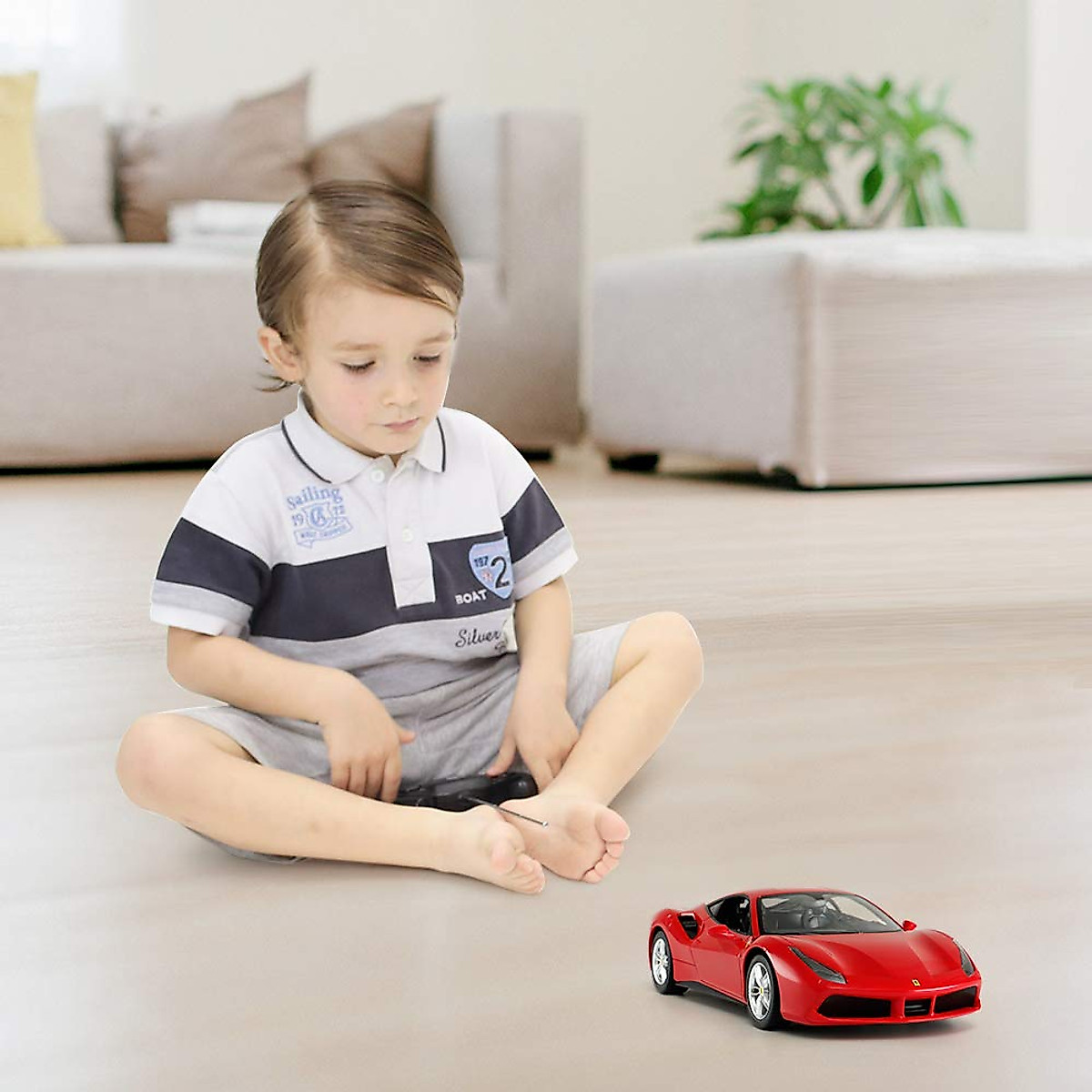 RASTAR Ferrari 488 GTB Model, 1/14 Scale Ferrari Remote Control Car for Boys 8-12 - RED