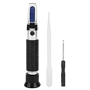 Uxsiya Refractometer, Automatic Temperature Compensation Brix Tester RHB-10ATC for Home Tool for Industrial Supplies