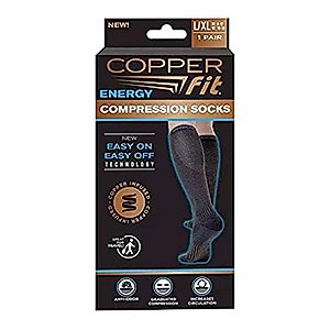 Copper Fit Unisex Compression Sock, Choose Size and Pairs (4, Small/Medium)