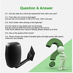 SCITOO Passenger Side View Mirror fit for 2003-2011 for Chevy Express 1500/2500/3500 for GMC Savana 1500/2500/35000 with Manual Fold Textured Right Exterior Mirror GM1321426