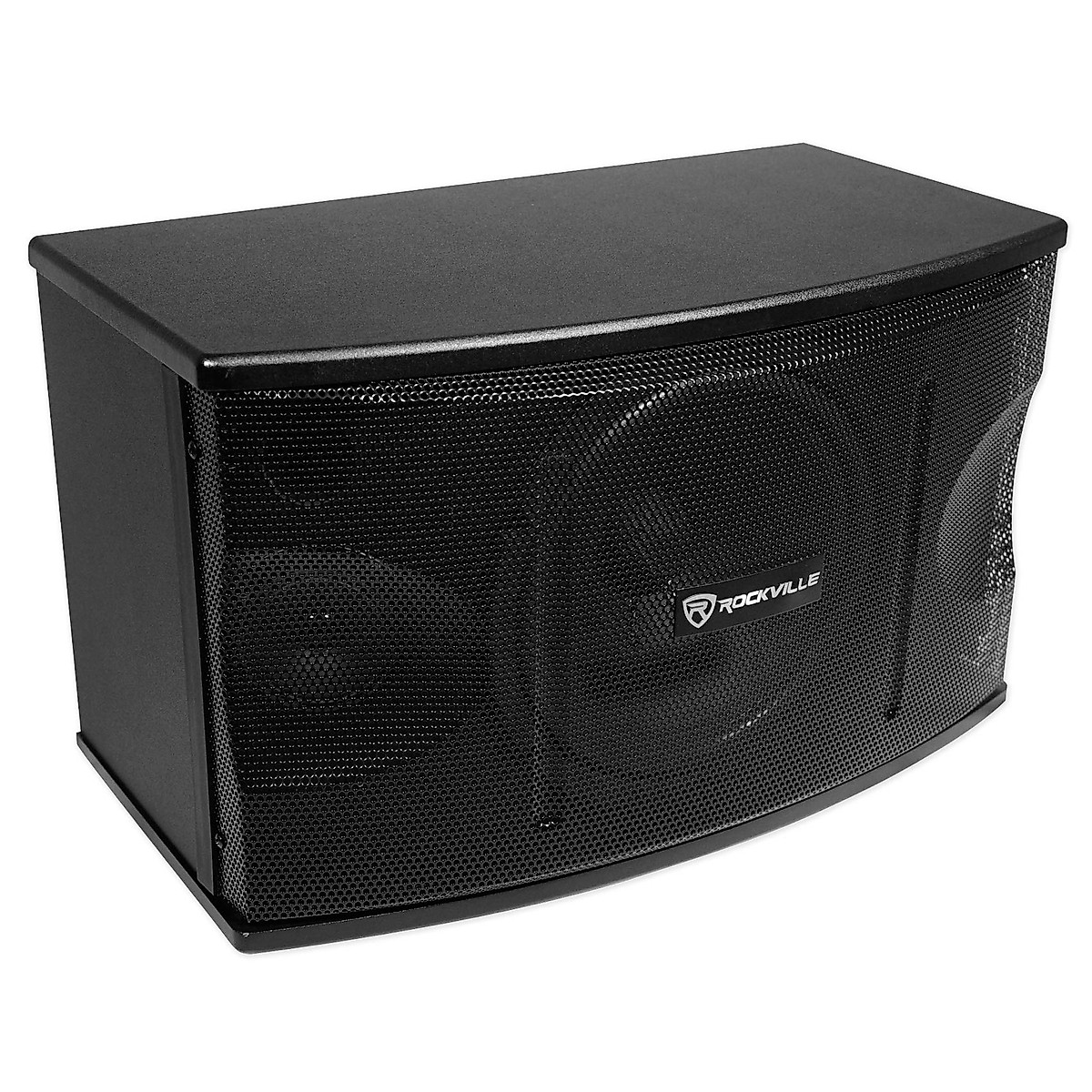 Pair Rockville KPS10 10" 3-Way 1200 Watt MDF Karaoke/Pro Speakers+Tripod Stands