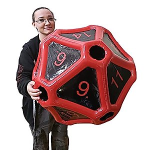 Black Bazaar Large D20 Dice Inflatable Extra Large Giant Gaming DND Tabletop RPG Roleplaying Dungeons and Dragons