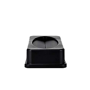 Alpine Industries Slim Trash Can Lid - Compact Garbage Bin Cover - Durable Slender Varied Plastic Top Minimize Odors and Keep Litter Inside and Unseen - Drop Shot Lid - Black