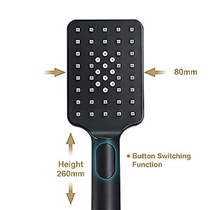 MINJING Handheld Bidet Sprayer for Toilet, Brass Cloth Diaper Sprayer Kit Black Baby Diaper Cloth Washer Hot and Cold Water with Shower Hose, Tub Spout,for Bathroom Douche, Personal Hygiene