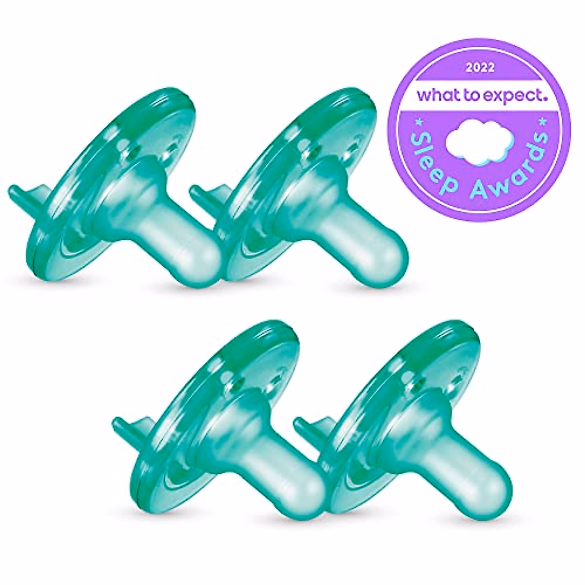 Philips AVENT Soothie Pacifier, 0-3 Months, Green, 4 Pack, SCF190/41
