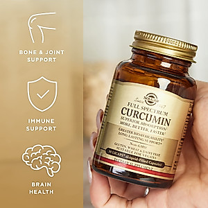 SOLGAR Full Spectrum Curcumin - 30 LiCaps - Superior Absorption - Brain, Joint & Immune Health - Vegan, Gluten Free, Non-GMO, Dairy Free - 30 Servings