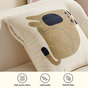 Bedsure Cat Throw Blanket with a Pillow Cover - Aesthetic Cute Fleece Blanket for Girls Boys Teens Kids as a Gift, Soft Cozy Animal Pattern Blankets for Couch Sofa Bed Camping