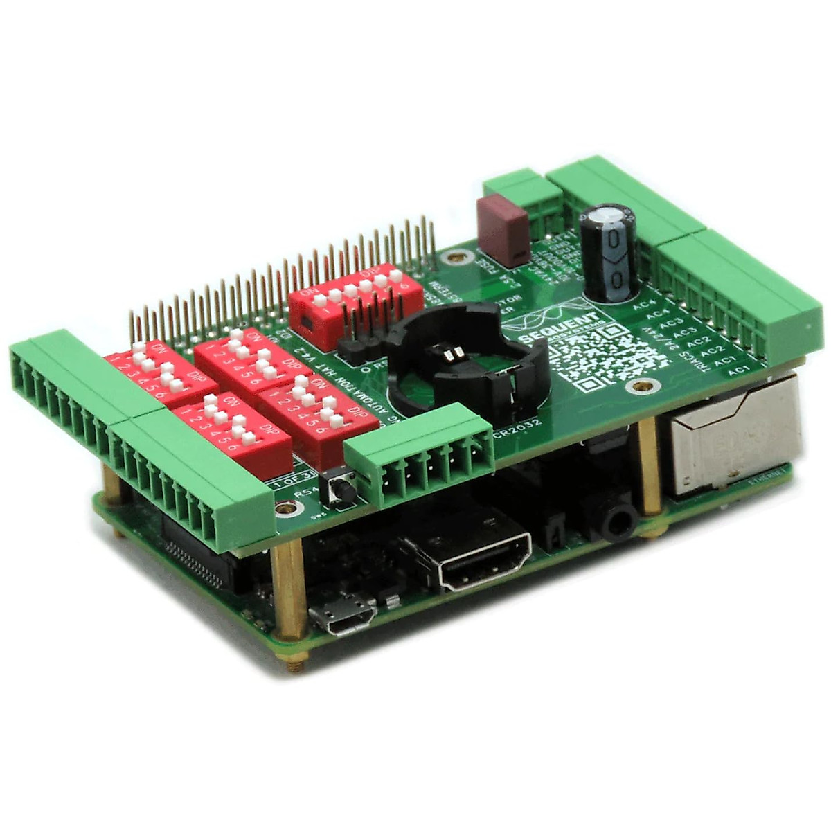 Building Automation V4 8-Layer Stackable HAT for Raspberry Pi