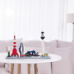 KLMEi Architecture Sets Micro Mini Blocks Japan Tokyo Skylines Building Kit Famous Landmark Collection Model Set for Adults 1880 Pieces