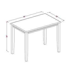 East West Furniture YAT-MAH-H Yarmouth Rectangle Counter Height Dining Table, 30x48 Inch, Mahogany