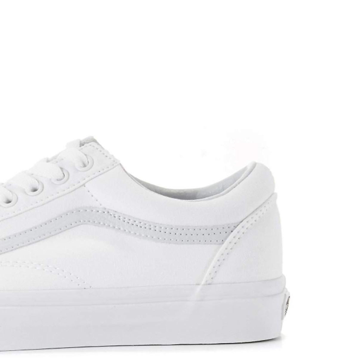 Vans Unisex Old Skool True White Skate Shoe, White, 8.5 US