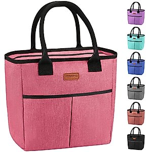 FITHOME Insulated Lunch Bag for Women/Men, Reusable Leakproof Cooler Thermal Lunch Box Tote Bags fit for Ice Pack, Adults College Fashion Lunch Bags for Work/Picnic/Travel