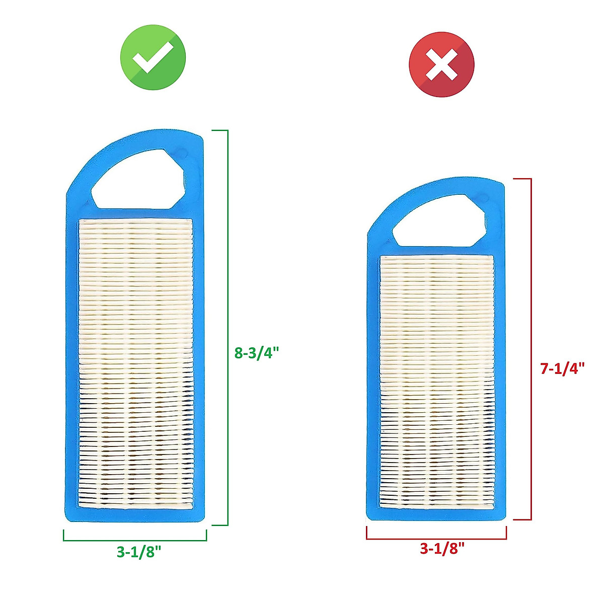 Air Filter + Pre Filter Compatible with John Deere Models 102 105 108 115 X110 L100 L105 L107 L108 LA100 LA105 LA110 LA115 Z225 LG253 and More