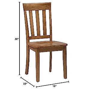 Jofran: , Simplicity, Dining Side Chair, 18"W X 23"D X 38"H, Honey Finish, (Set of 2)