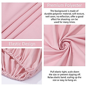 Pink Round Backdrop Cover 7.2x7.2ft Pink Circle Birthday Photo Photography Background for Party Baby Shower Wedding Decorations (Frame Not Included)