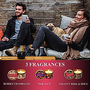 Briojoy Gifts for Women - Scented Candle Gift Set for Wife, Girlfriend, Mom, Best Friend, Daughter - Valentines Day Gift for Her - Lady Birthday Gift - All-Natural Soy Wax Candles - Spa Relaxing