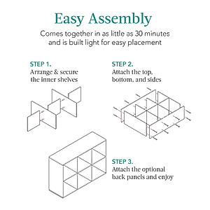 Best Choice Products 6-Cube Storage Organizer, 11in Shelf Opening, Bookcase, Display Shelf, Customizable w/ 3 Removable Back Panels – Greige