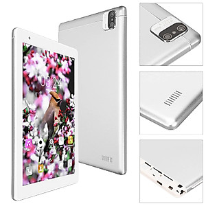 ANGGREK 8.0 Inch Tablet, 2GB RAM, 32GB ROM, 8 inch IPS Display, Dual Cameras, Long Battery Life, Great Choice, 10, Expandable Storage (US Plug)